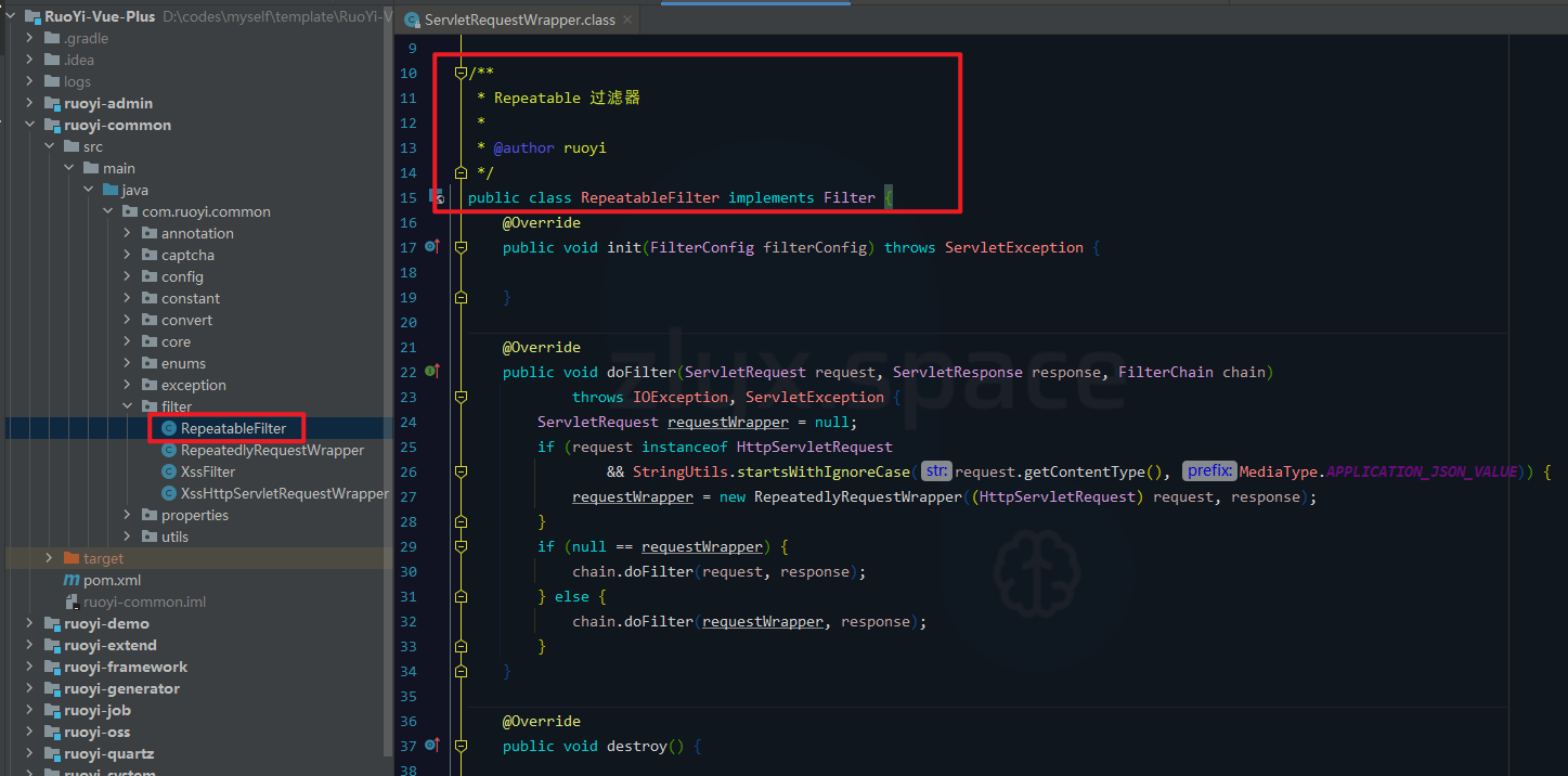 【RuoYi-Vue-Plus】学习笔记 06 - RepeatedlyRequestWrapper 源码分析（构建可重复读取 InputStream 的 Request）-CSDN博客