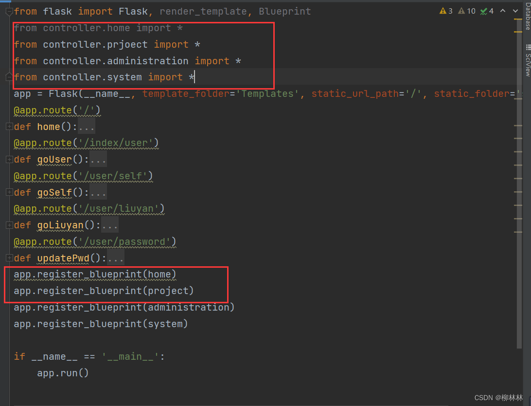 Flask AttributeError function Object Has No Attribute register 