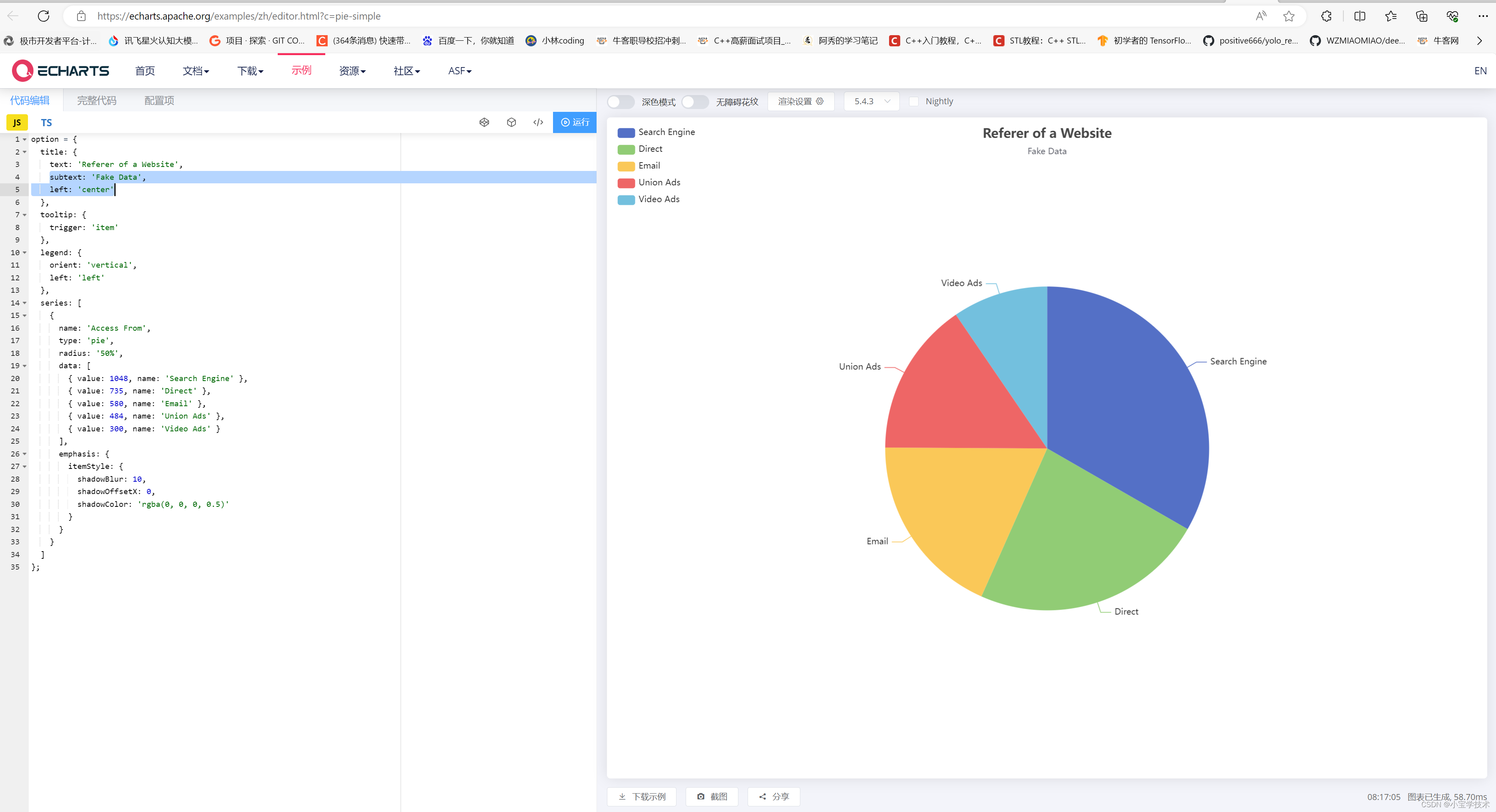 【一】结合html与Echarts绘制饼状图_html使用图表-CSDN博客