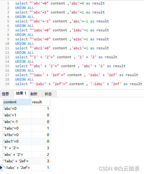 Mysql将“字符串“与 0 进行比较会给出正确的结果mysql ‘和0 Csdn博客