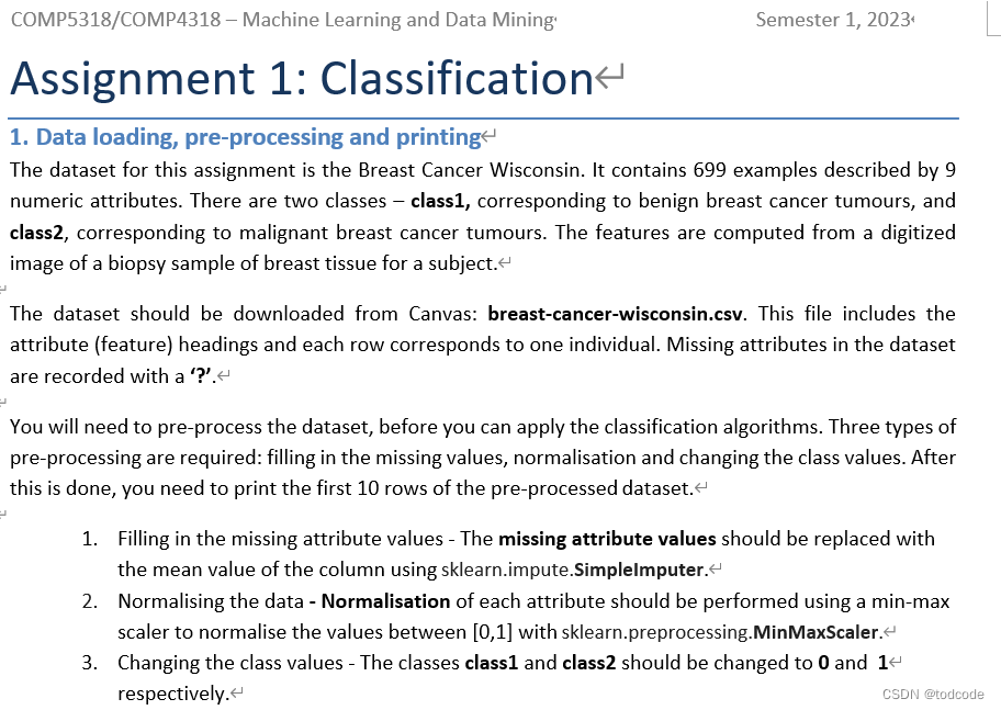 COMP5318 Assignment 1: Classification-CSDN博客