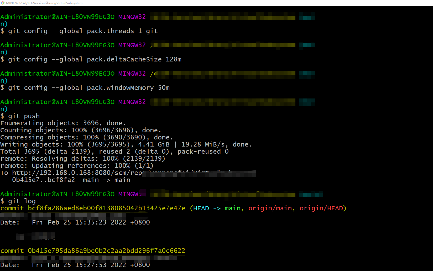 Git Push 远程服务器报内存不足enumerating Objects 36 Done Delta Compression U Csdn博客 0206