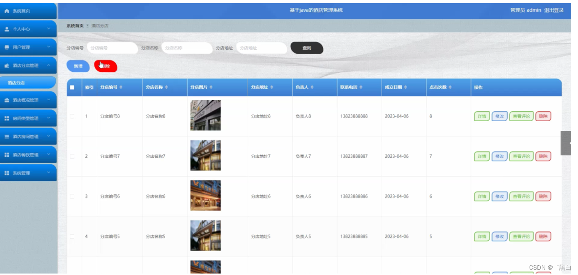 计算机毕业设计springboot基于java的酒店管理系统w5h879【附源码】 Csdn博客
