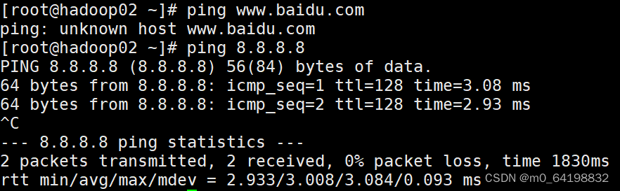 linux可以ping通8.8.8.8和内网，外网无法ping通_linux可以ping8.8.8.8但无法上网-CSDN博客