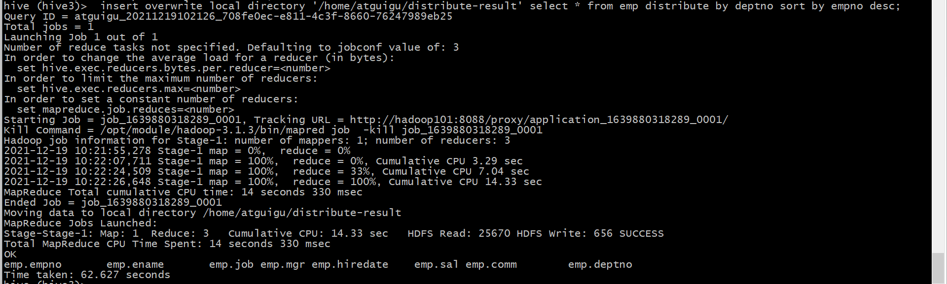 HIVE:Hive分区排序报错_in order to change the average load for a reducer -CSDN博客