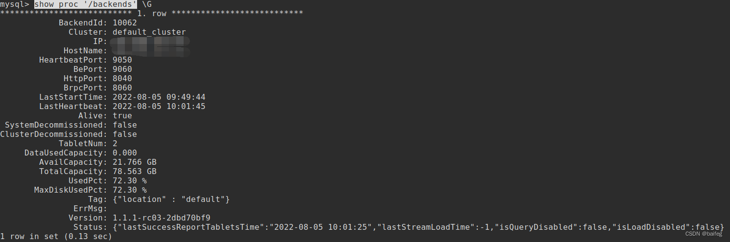 Doris创建表报错 Failed To Find 1 Backends For Policyfailed To Find 1 Backends For Policy Cluster
