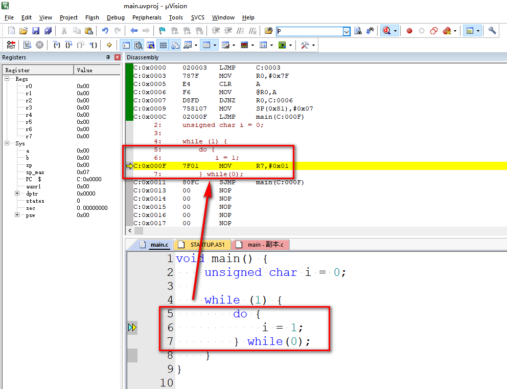 Keil C51 - do { ... } while(0)； 块的编译结果_keil do while-CSDN博客