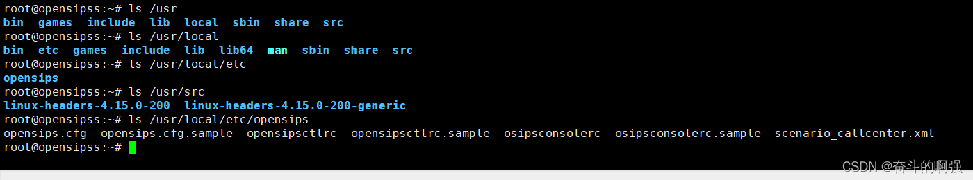 Ubuntu文件目录管理格式，/local/etc，/usr/src和/usr/local/src，/etc/init.d，Apache2，opensips.cfg，opensipsctlrc ...