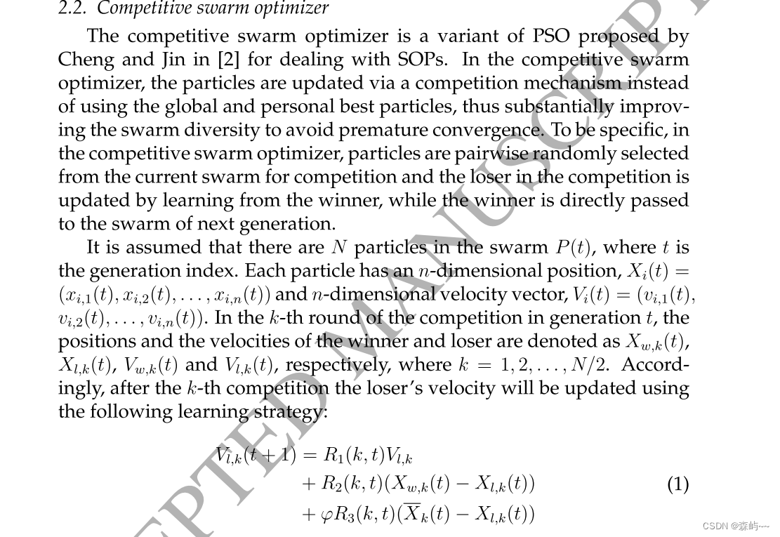 A Competitive Mechanism Based Multi-objective Particle SwarmOptimizer with Fast Convergence-CSDN博客