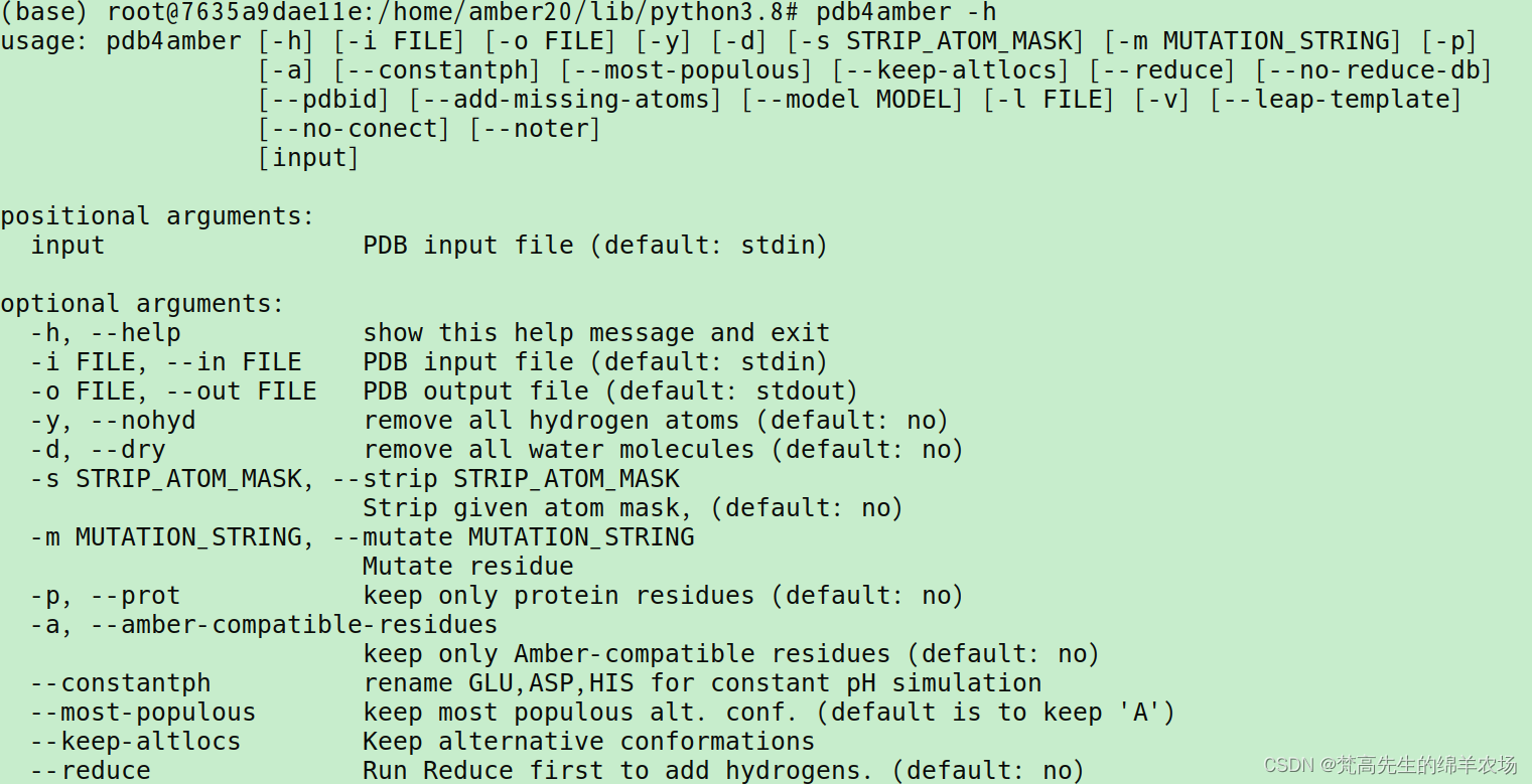 [AMBER] importlib.metadata.PackageNotFoundError: pdb4amber_pdb4amber:未找到命令-CSDN博客