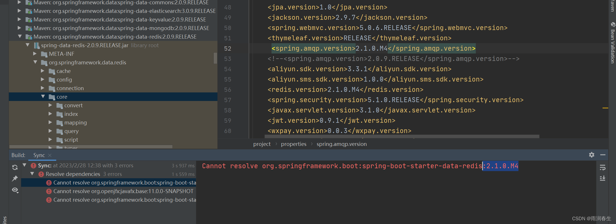 笔记：Cannot resolve ：xxxx :2.1.0.M4_maven没有2.0.9.release-CSDN博客