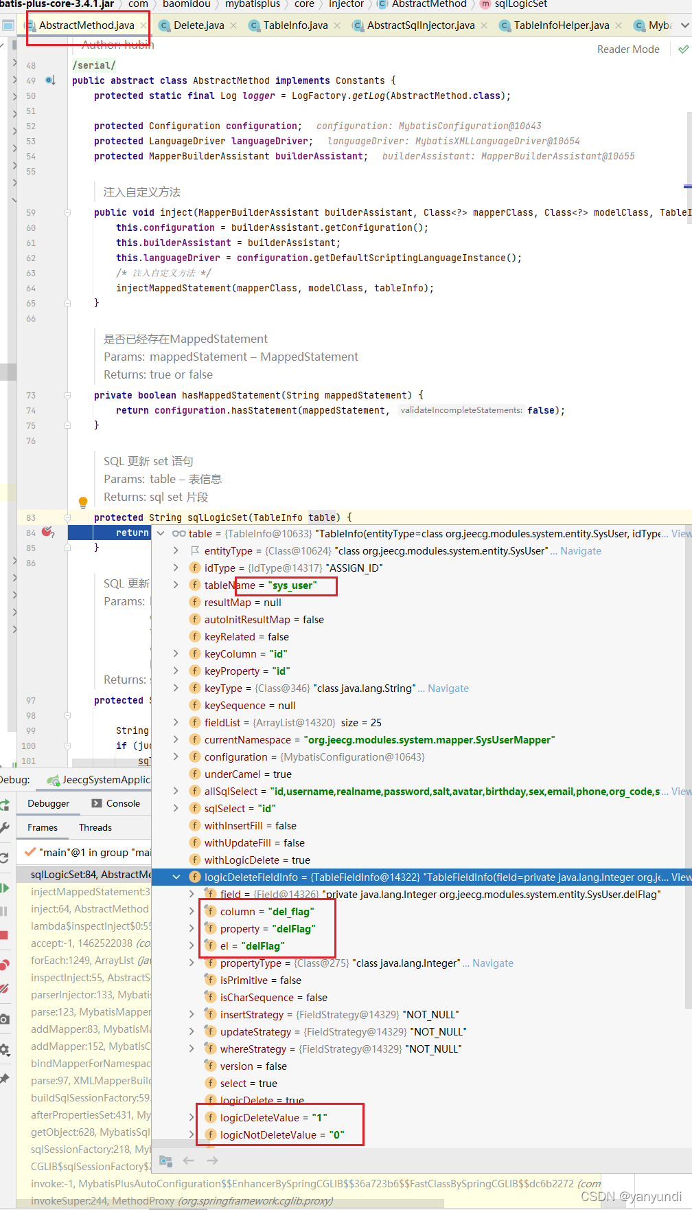 mybatis-plus的@TableLogic实现原理_mybatis tablelogic-CSDN博客