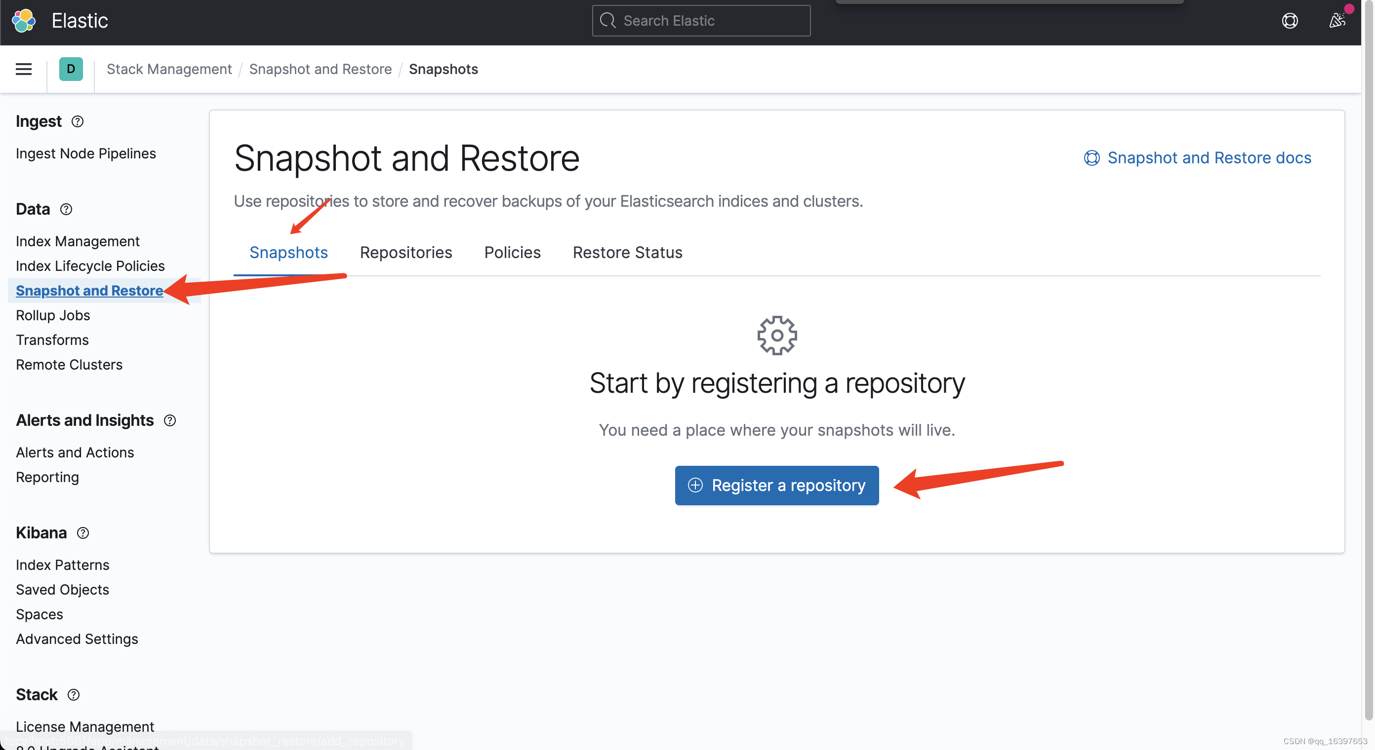 ElasticSearch7.x 使用kibana进行快照的存储和恢复_kibana dev tools 备份某一个索引文件-CSDN博客