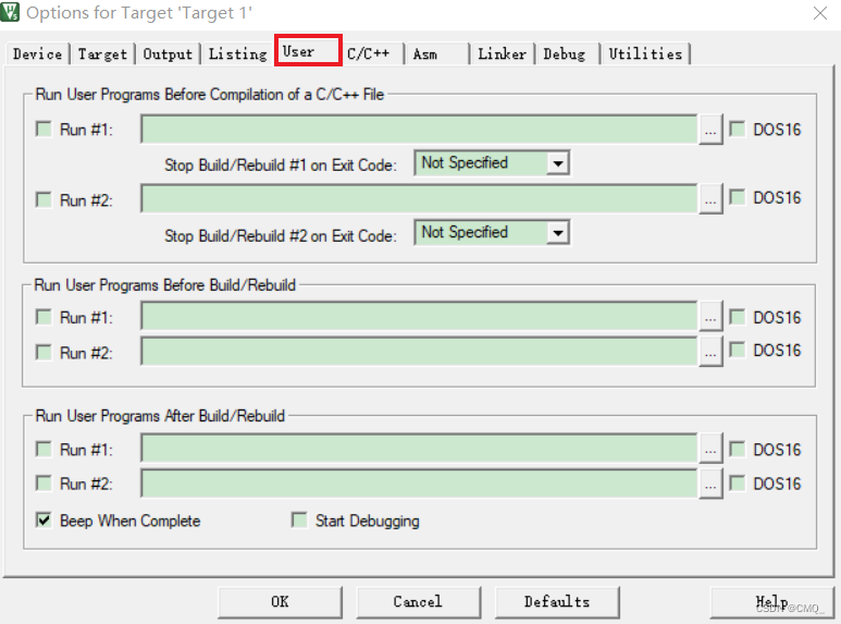 keil工程目标选项配置：Options for Target_keil options for target-CSDN博客