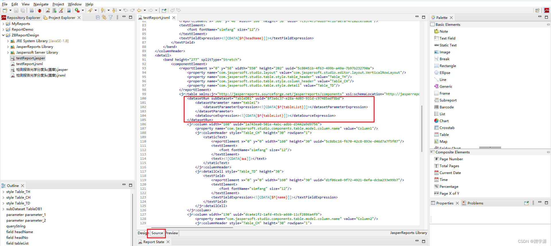 JasperReport、iReport以及JavaBean绑定表格动态赋值_jasper 设置表格属性-CSDN博客