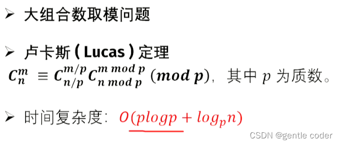P3807 【模板】卢卡斯定理/Lucas 定理-CSDN博客