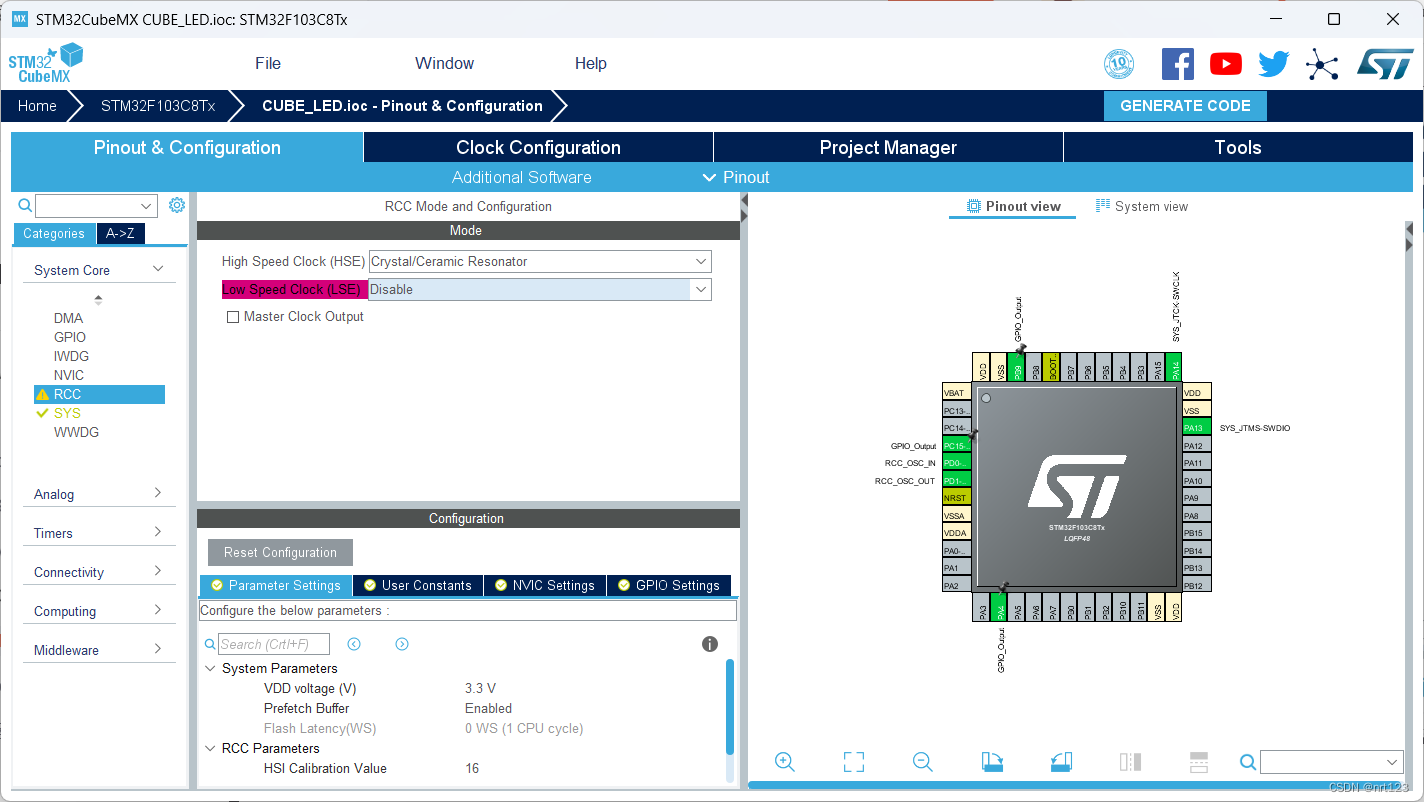 STM32基于HAL库流水灯实验_基于hal库完成红绿灯交替闪烁效果-CSDN博客