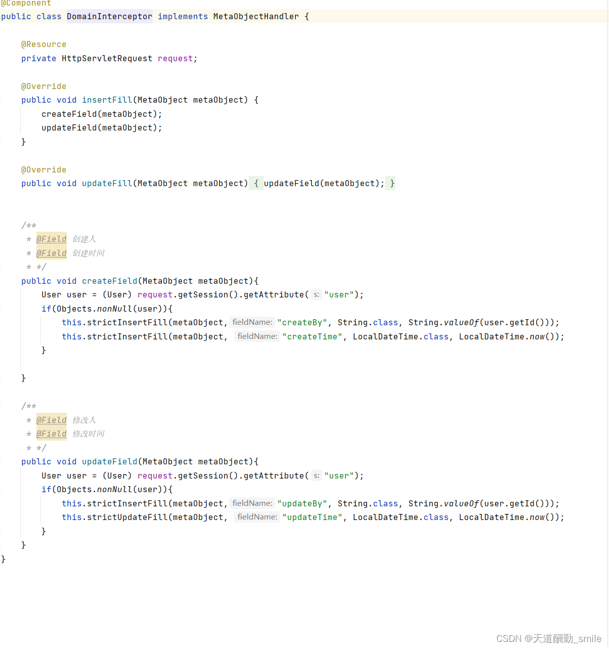 Mybatis Plus 自动填充机制，实现自动填充mybatisplus自动填充 Csdn博客