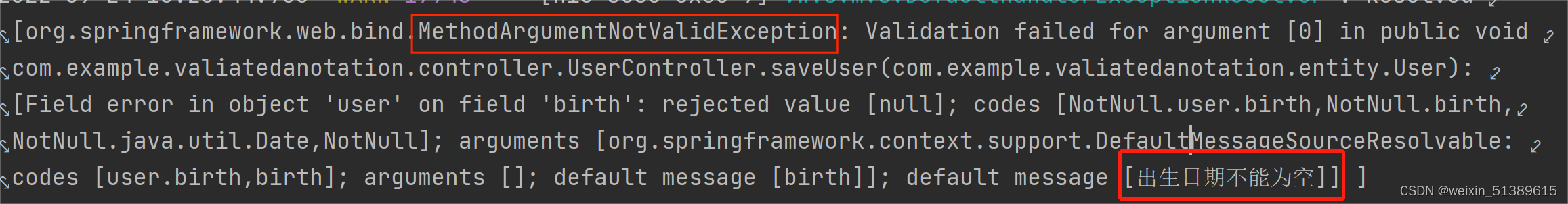 加了@valiated注解，但是前端没有收到校验信息_@validated 没有返回提示信息-CSDN博客