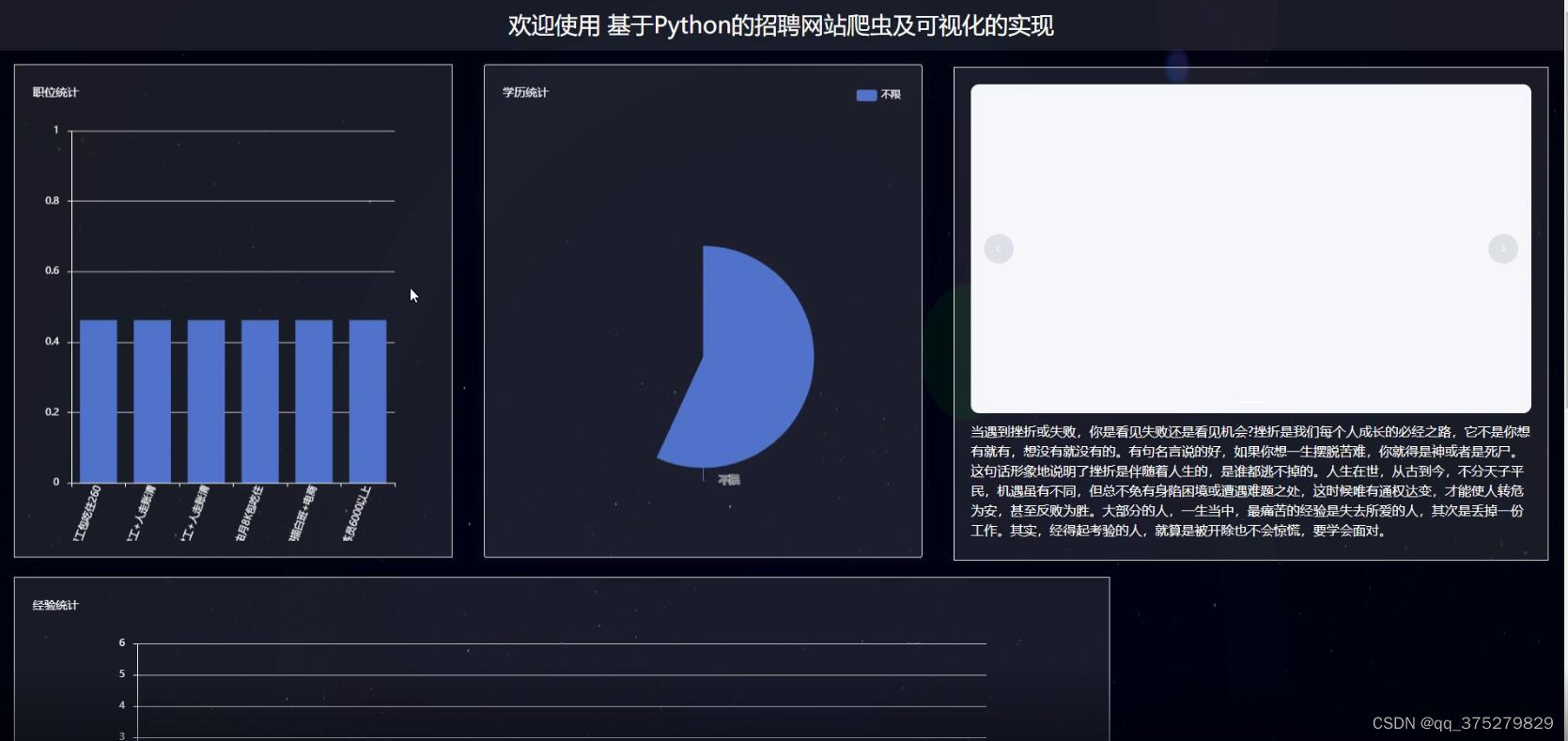 基于python的招聘网站爬虫及可视化的实现 计算机毕业设计源码lw文档基于python的it就业信息爬取及可视化数据平台实现 Csdn博客