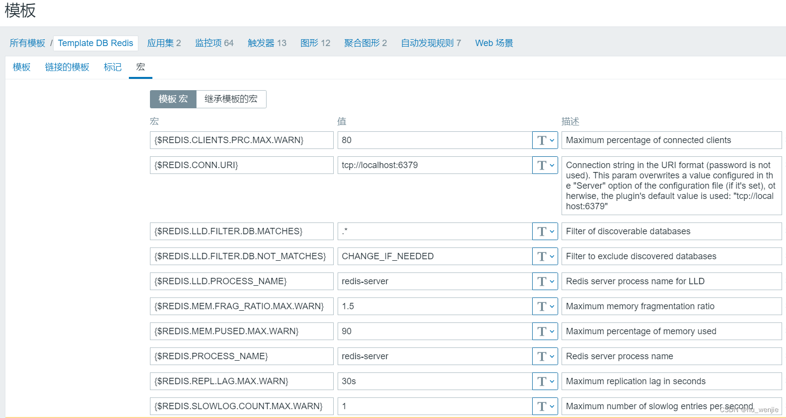 Zabbix 5.0 使用自带Redis模版监控_redis设置了密码怎么用zabbix监控模板-CSDN博客