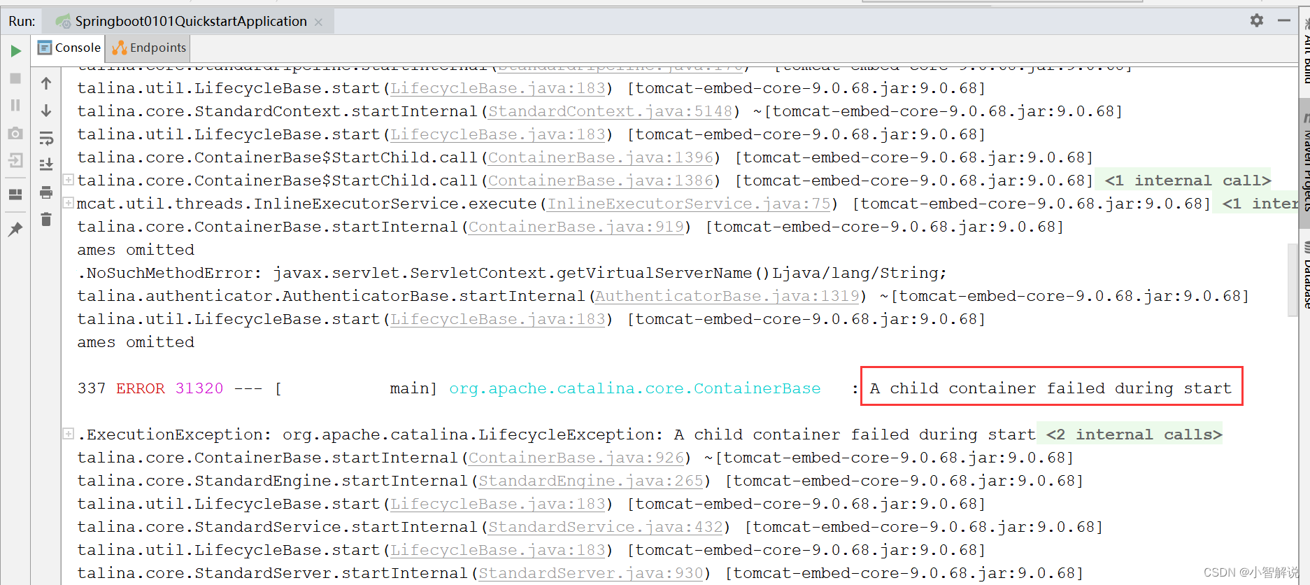 A child container failed during start之解决方法-CSDN博客