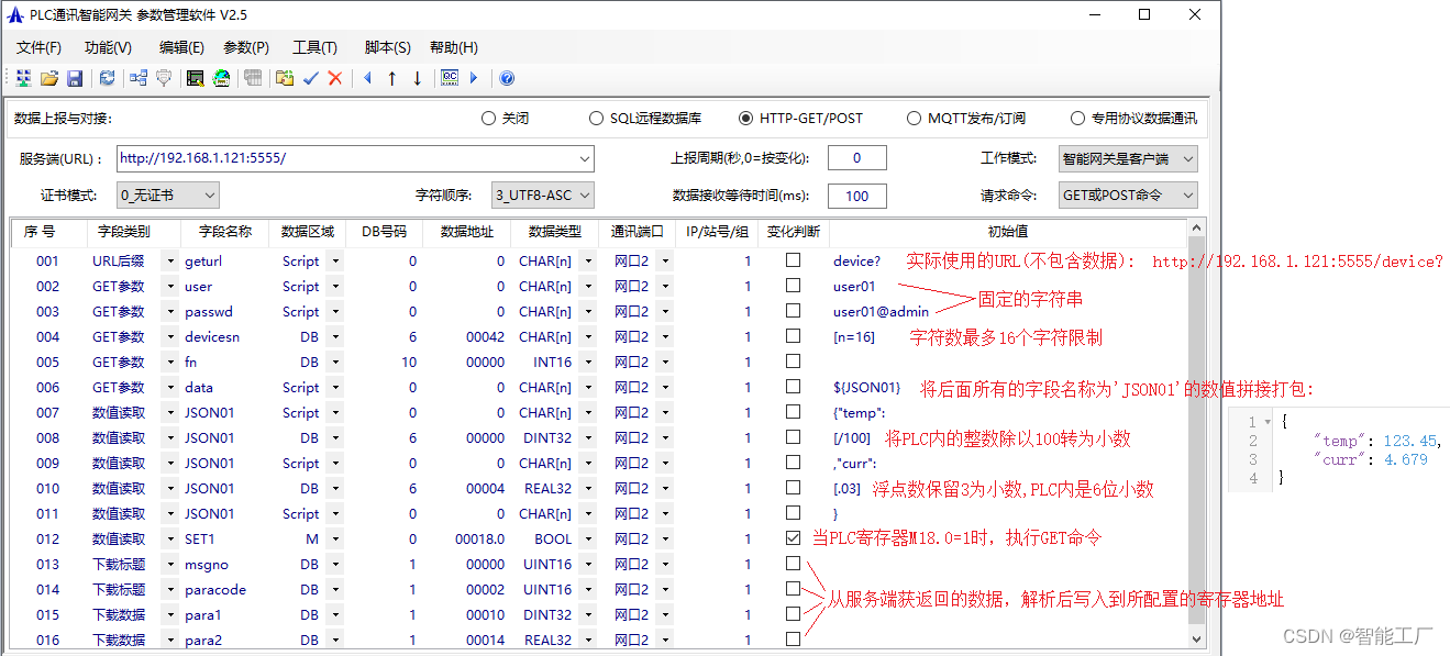 PLC通过HTTP协议用JSON字符串的方式对接MES系统平台_1500plc可以json类型数据-CSDN博客