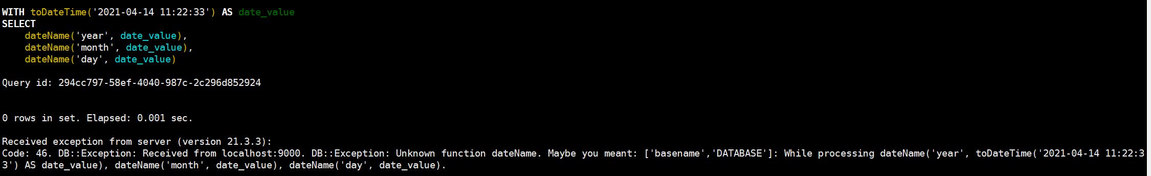 Clickhouse Date Functions - Programmer Sought