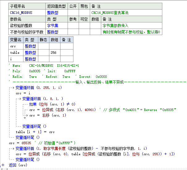 易语言CRC16校验_易语言 modebusrtu crc16版-CSDN博客