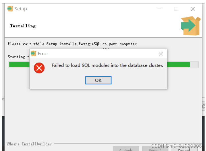 PostgreSQL安装，出现Failed to load sql modules into the database cluster解决方法-CSDN博客