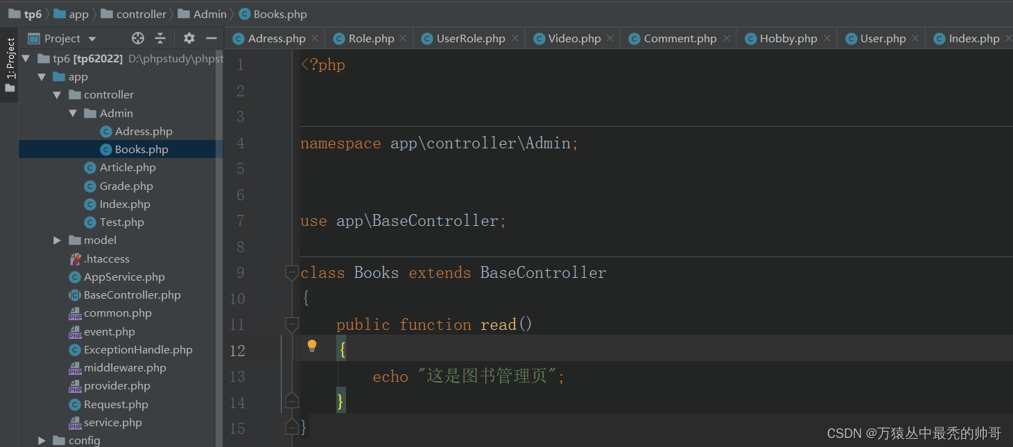 tp6多层控制器访问与路由配置_tp6 多级目录 路由-CSDN博客