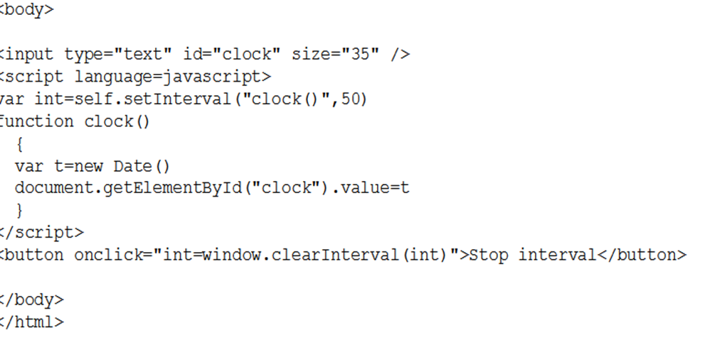 HTML DOM setInterval()和clearInterval() 方法_html中setinterval-CSDN博客