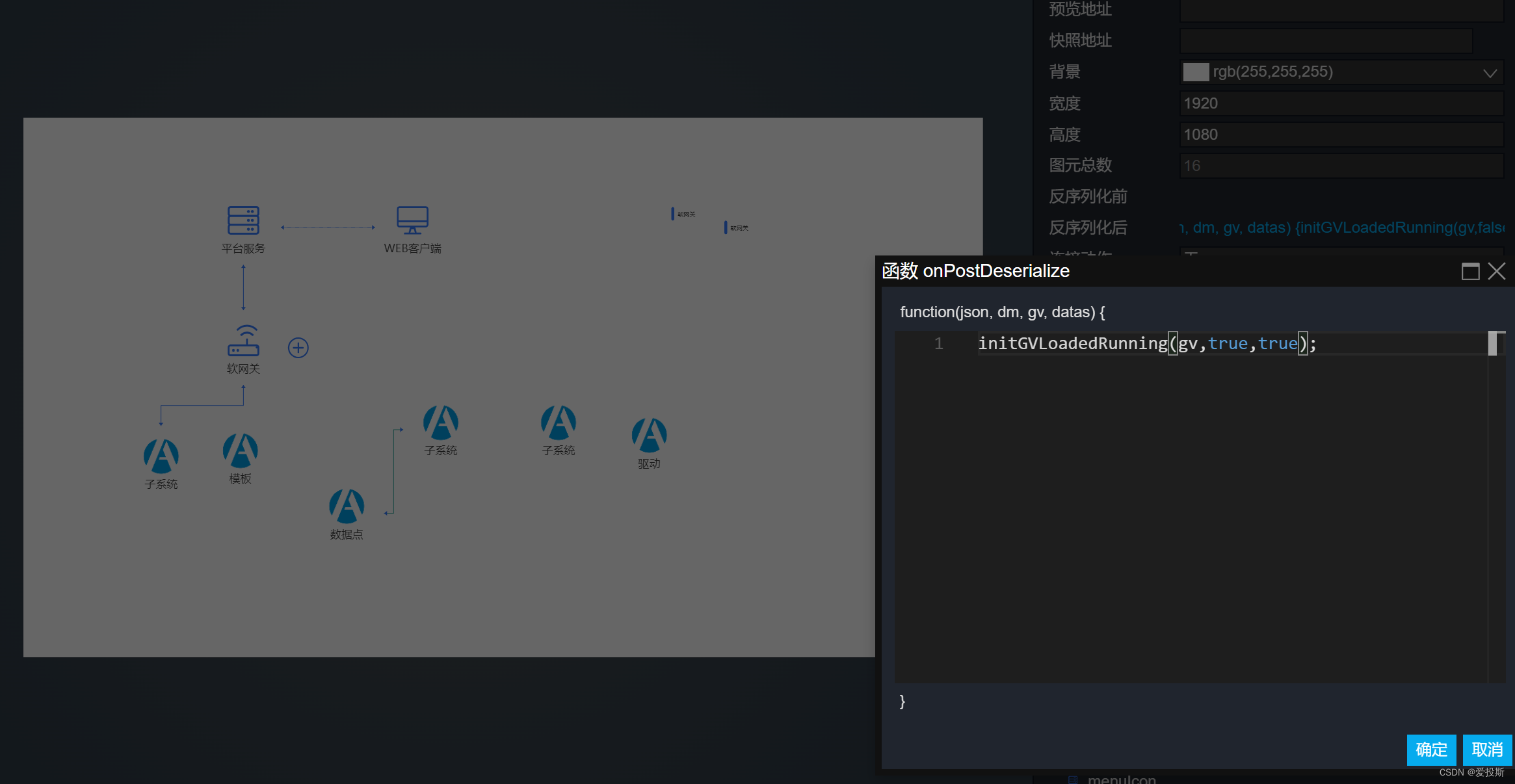 图纸GraphView反序列化后处理，gv相应方法，对缩放、选中、编辑、平移等操作支持和禁用；渲染元素容器类控件图纸嵌套，运行时点击交互对按下事件需特别处理：event ...
