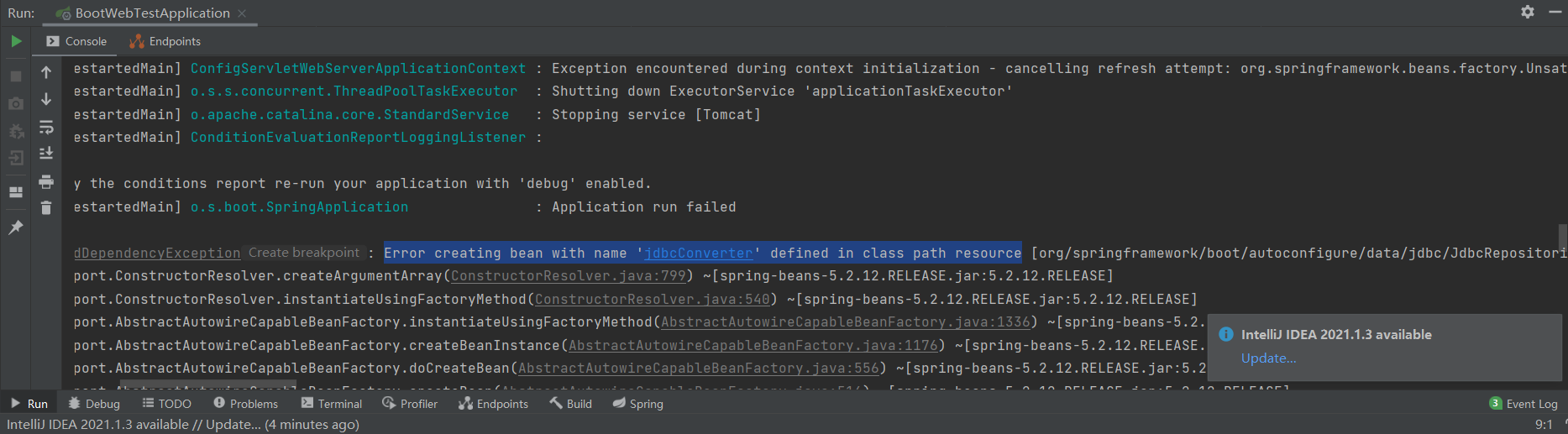 【无标题】如何解决 报Error creating bean with name ‘jdbcConverter‘ defined in class path resource_error ...
