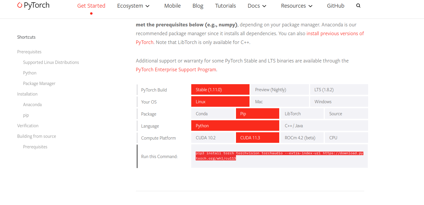 linux Ubuntu20.04 cuda11.5安装pytorch_ubuntu pytorch1.11.0 cuda11.5-CSDN博客