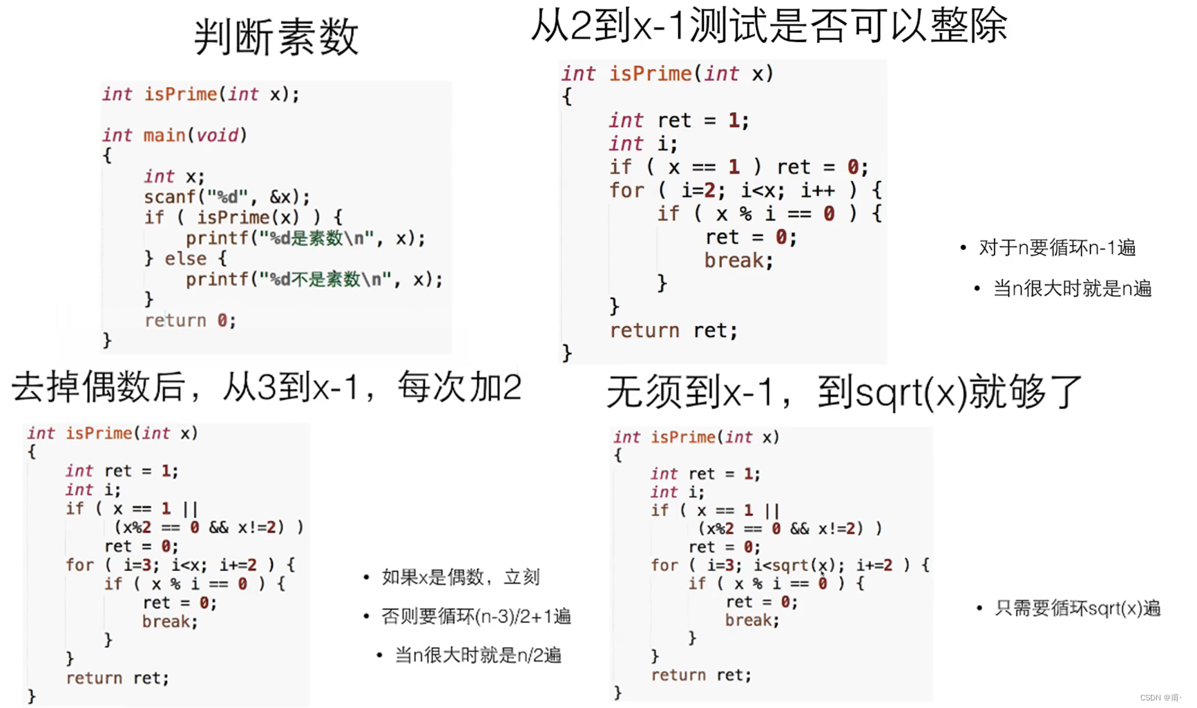【c语言学习笔记】翁恺课程(3)int Isprimeint Xint Knowprime Int Numberofknow Csdn博客