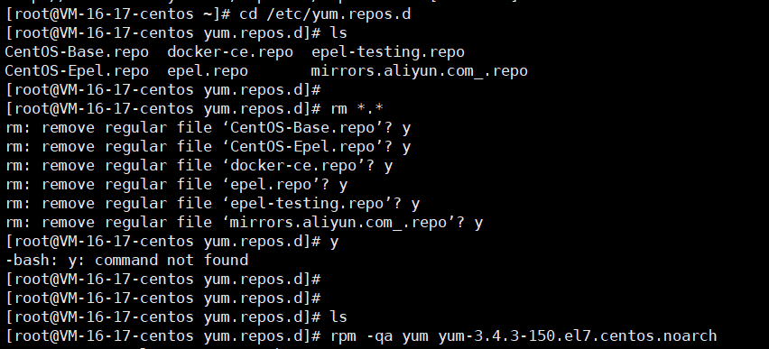 错误：failure: repodata/repomd.xml from mirrors.aliyun.com_: [Errno 256] No more mirrors to try.解决 ...