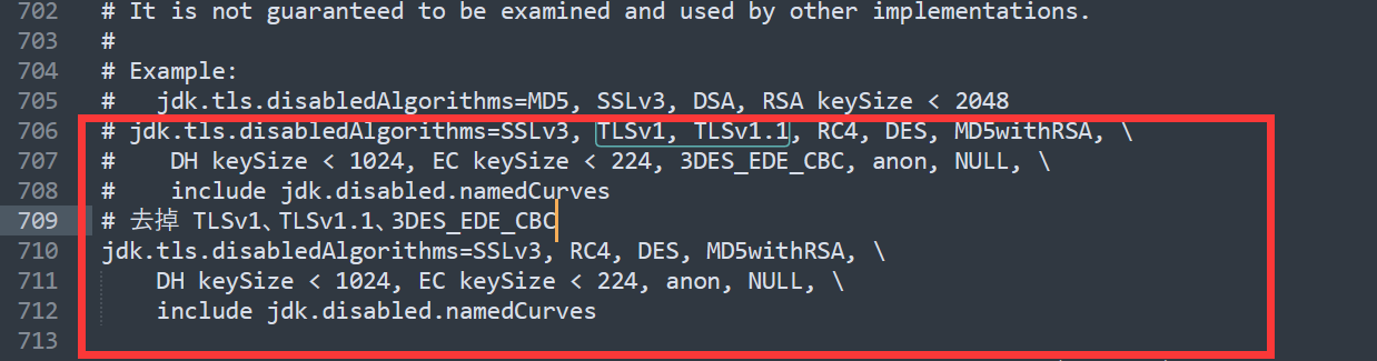 启动项目，报错：The server selected protocol version TLS10 is not accepted by client preferences [TLS12 ...