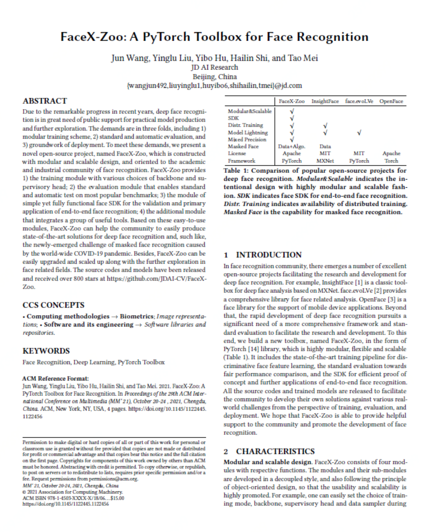 【人工智能】FaceX-Zoo - 科创中国-开源创新榜