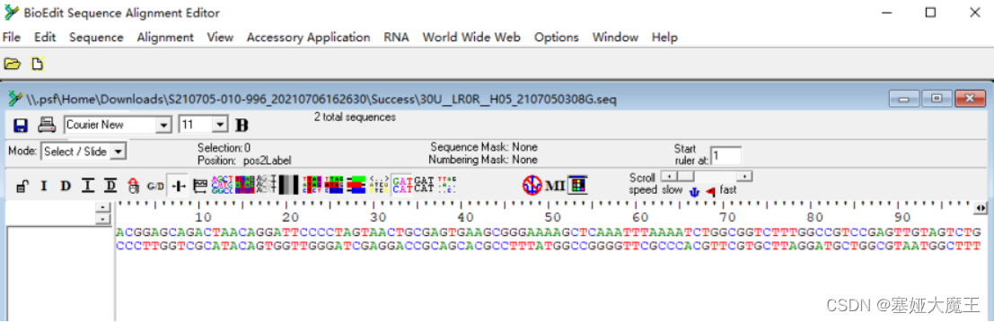 测序结果峰图分析&物种鉴定方法1.0_ab1文件怎么打开-CSDN博客