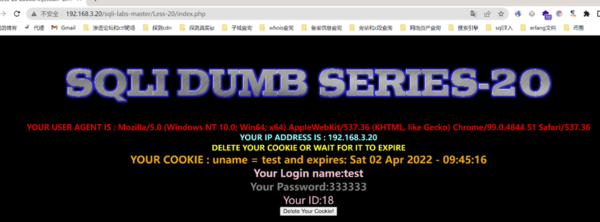 Ua头注入cookie注入referer注入 Csdn博客 