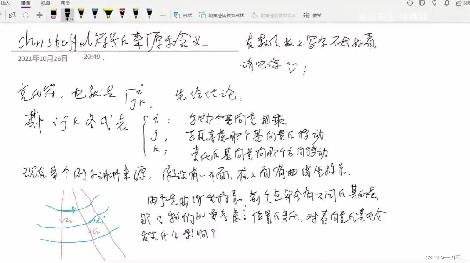 christoffel 符号的直观解释_克里斯托弗符号的意义-CSDN博客