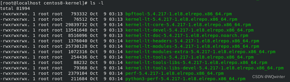 Linux CentOS 8系统离线升级内核版本_centos8内核版本_WQwinter的博客-CSDN博客