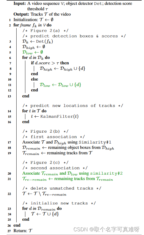 Bytetrack Multi Object Tracking By Associating Every Detection Box阅读笔记 Bytetrack的改进 Csdn博客