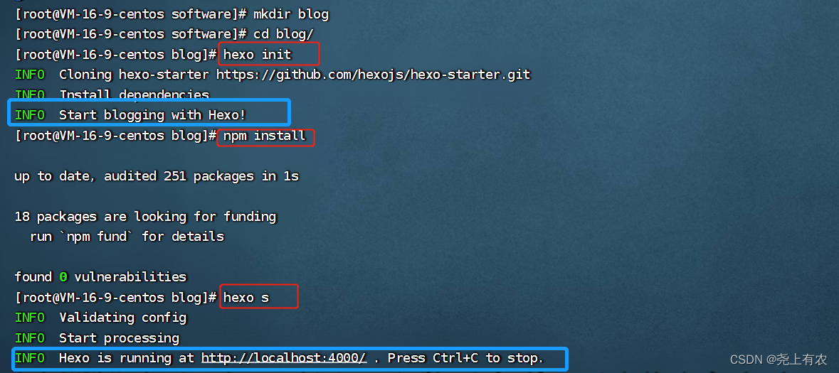 Linux安装Hexo，打造个人博客_linux 如何安装最新版hexo-CSDN博客