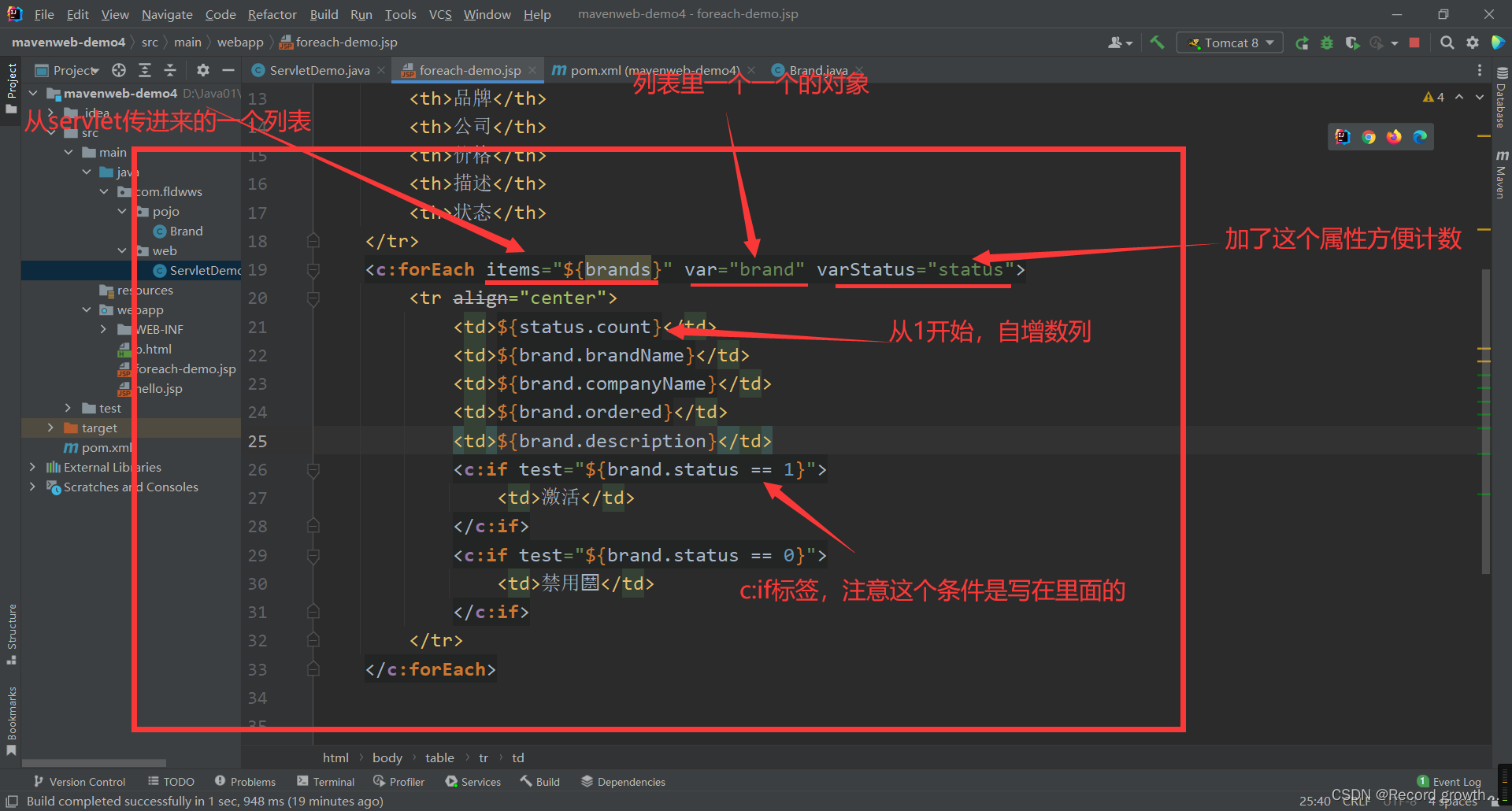 jsp--在mavenWeb中使用jstl-foreach标签进行数据输出_如何用jstl的foreach从attribute提取数据-CSDN博客