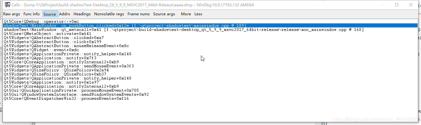 Qt+WinDbg分析程序崩溃原因_applicationcrashhandler-CSDN博客
