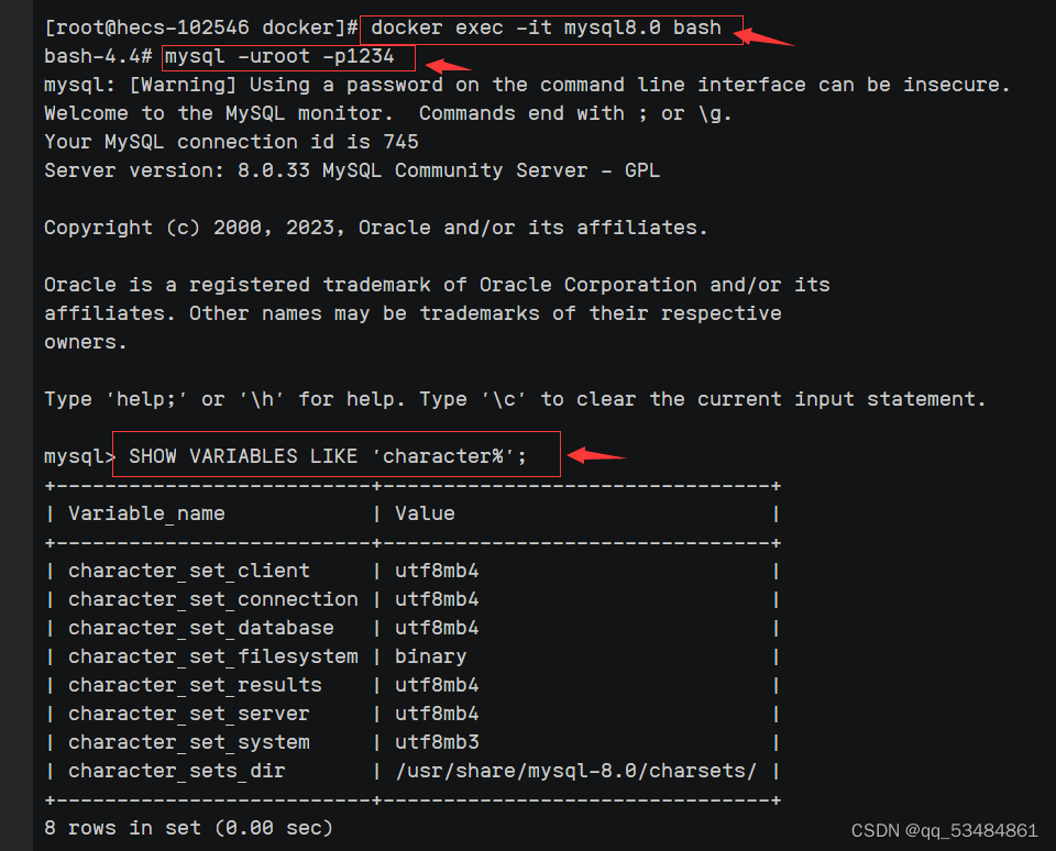 Docker安装mysql8 0 Csdn博客