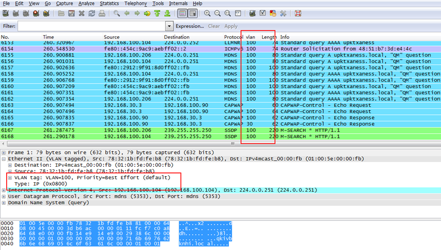 配置电脑使用Wireshark抓到有VLAN Tag标签的报文_wireshark显示vlan-CSDN博客